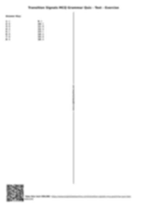 Solution Transition Signals Grammar Quiz Test Exercises Studypool