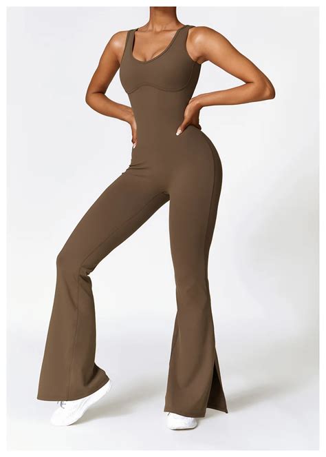 Hingto Onesie Flare Leggings Smart Stretchy And Stylish
