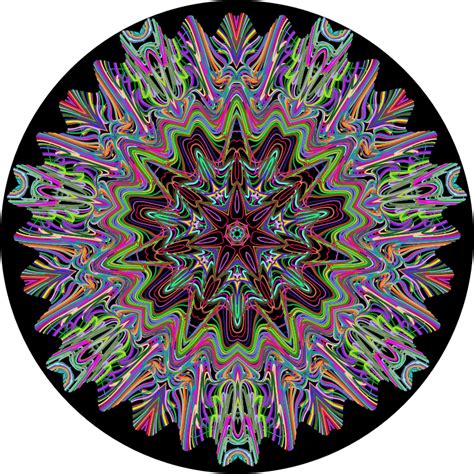 Prismatic Mandala Line Art Openclipart