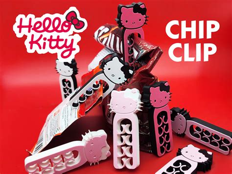 Hello Kitty Chip Clip Remixed By Triple G Workshop Makerworld Download Free 3d Models