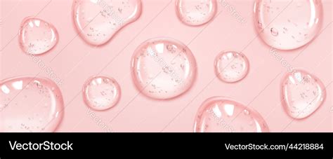 Abstract Background With Clear Serum Or Gel Drops Vector Image