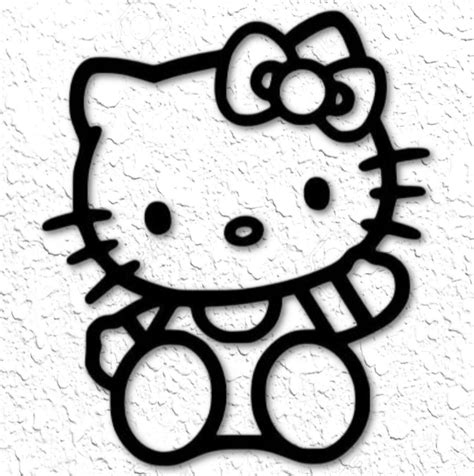 Stl File Hello Kitty Wall Art Hello Kitty Wall Decor 2d Fanart 👋 ・3d