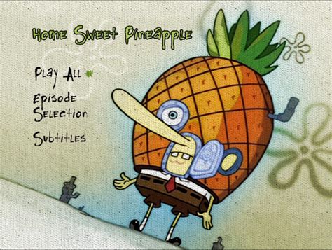 Dvd Menu Spongebob Home Sweet Pineapple Artalex