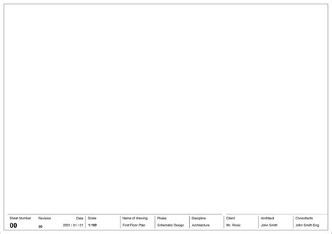 Autocad Title Block Template 1 Block 5 Iso Standard Sheets