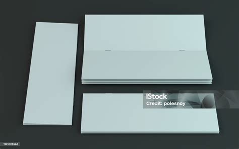 빈 브로셔 잡지 어두운 배경에 고립 된 소책자 이랑 3d 0명에 대한 스톡 사진 및 기타 이미지 0명 3차원 형태 가리기 Istock