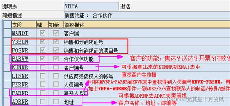 Sap 业务知识 Abap 客户相关表vbpa Csdn博客