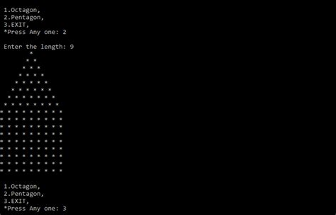 [solved] how to create octagons and pentagon using asterisks using nested course hero