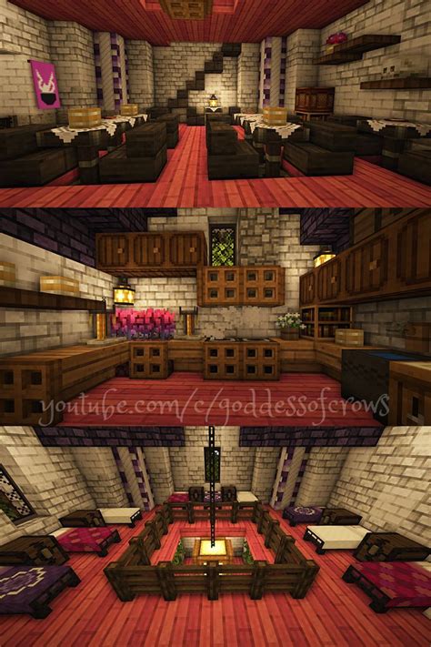 Minecraft Medieval Tavern Interior Minecraft Architecture Minecraft
