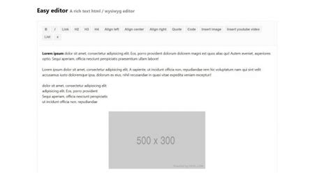 Bootstrap Wysiwyg Rich Text Editor OnAirCode