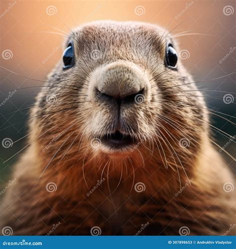 Close Up Glimpse Of A Gopher Captivating Portrait Stock Illustration