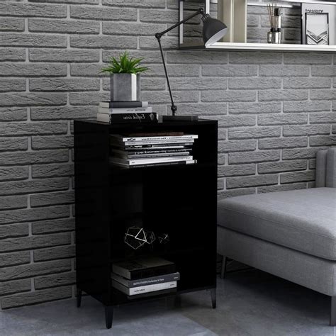 Möbelando Sideboard Hohenwarsleben Aus Spanplatte Metall In Schwarz