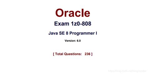 Ocjp Oracle认证java程序员考试题库分享oracle Certified Java Programmer考题 Csdn博客