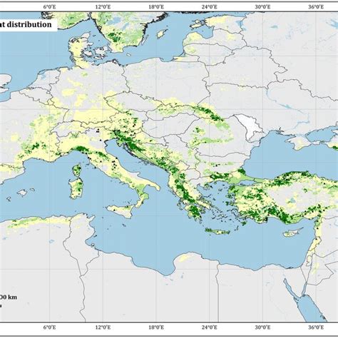 Current Distribution Of European Hop Hornbeam Download Scientific Diagram