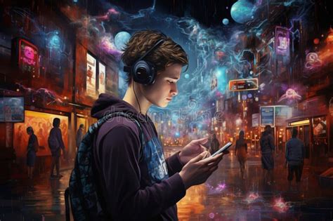 A Man Communicates With A Computer Concept Artificial Intelligence