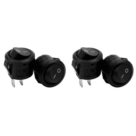 4x Onoff Self Latching Press Buttons Rocker Switch Toggle For Car Auto Boat Black