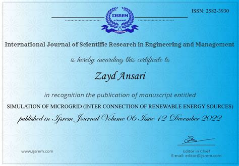 Ansari Zayd Ahmed On Linkedin Our Project Paper On Simulation Of Microgrid Interconnection Of