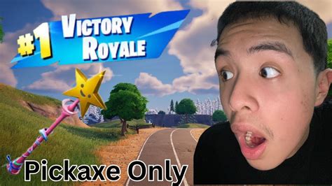 I Won Fortnite Only Using A Pickaxe YouTube