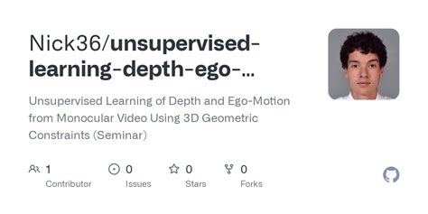 Github Nick36unsupervised Learning Depth Ego Motion Unsupervised