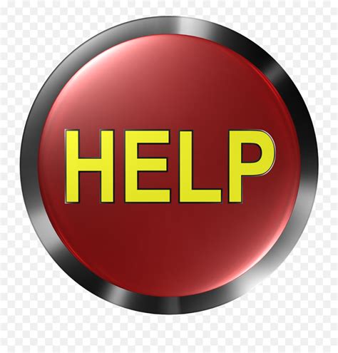 Help Button Help Button Red Emergency Circle Of Control Emojihi