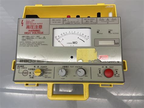ムサシ MUSASHI 10000V高電圧絶縁抵抗計ハイビットメガDI 11 高電圧メガー ジャンク品 の落札情報詳細 ヤフオク落札価格情報