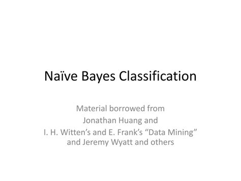 PPT Naïve Bayes Classification PowerPoint Presentation free download