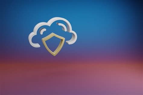 Premium Photo Beautiful Cloud Database Security Symbol Icon On A Bright Colored Background 3d