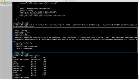 Kubernetes命名空间terminating状态不释放 I4t
