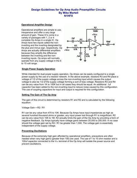 design op amp circuit