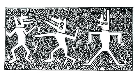Keith haring 12 Coloriages de Pop art à imprimer pour adultes