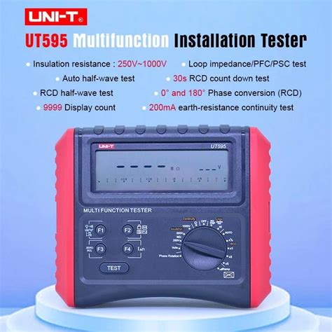 Wholesale UNI T UT595 Digital RCD Tester Multifunction Loop Testers Earth Ground Line Loop