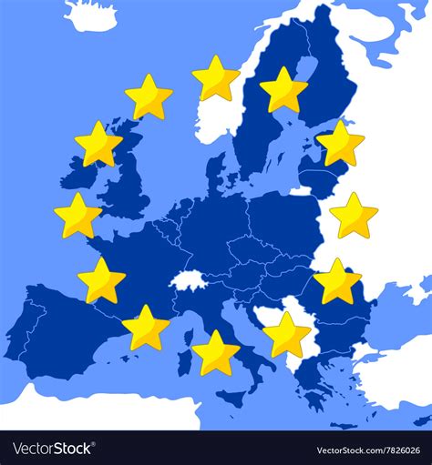 Map Of The European Union Royalty Free Vector Image