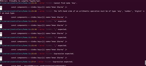Node Js Ts Node Unable To Compile Jsx Tags Stack Overflow
