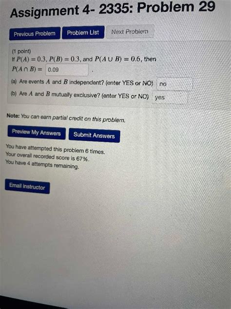 solved assignment 4 2335 problem 29 previous problem
