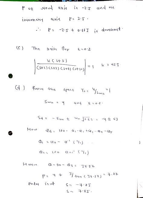 Solved Need Help With The Following Problem Root Locus Write It
