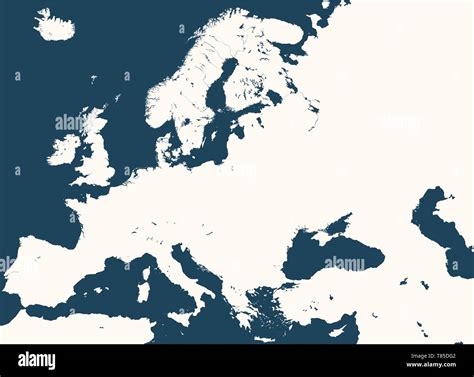 Europe Vector High Detailed Map Stock Vector Image And Art Alamy