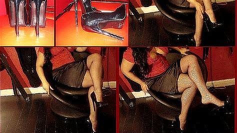 7 Inched Stiletto Dangle In Satin And Stockings Mistress Rouge Uk
