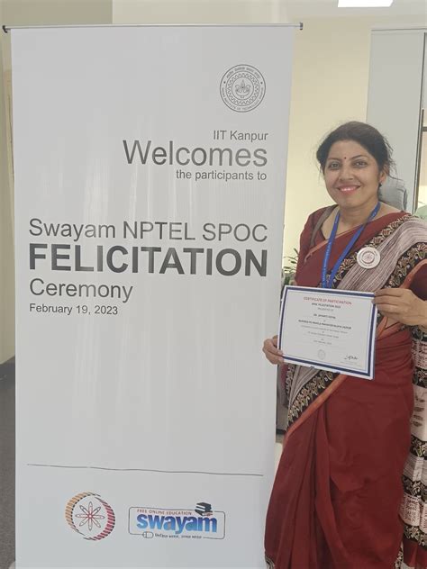Jayanti Goyal On Linkedin Attending Swayam Nptel Spoc Felicitation