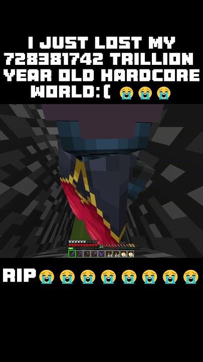 I Lost My Trillion Year Hardcore World In Minecraft Minecraft Viral
