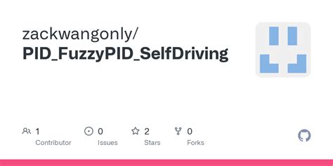 github zackwangonly pid fuzzypid selfdriving