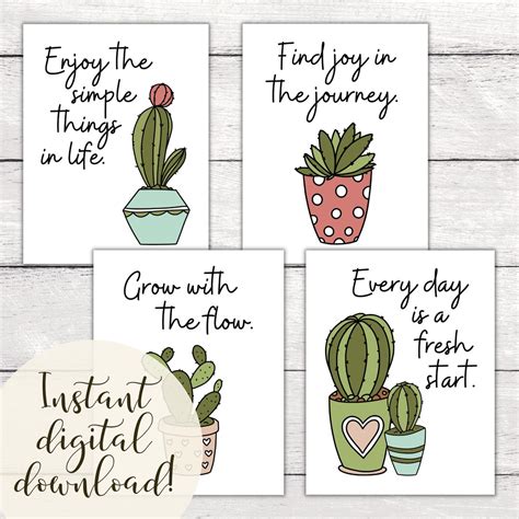 Succulent And Cactus Classroom Theme Motivational Quotes Etsy