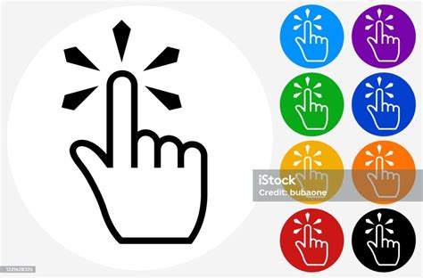手單擊圖示向量圖形及更多圓形圖片 圓形 圖示 差異 Istock