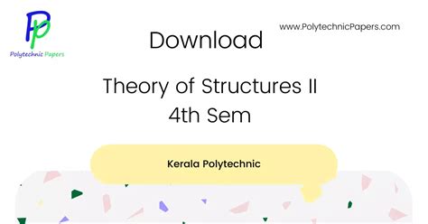 Download Theory Of Structures II 4th Sem Previous Years Question Papers Polytechnic Papers