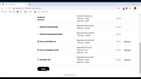 How To Remove Or Disable The Port Forwarding On Verizon Fios Router G3100 Youtube