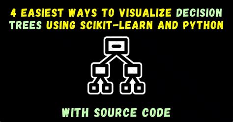 Easiest Ways To Visualize Decision Trees Using Scikit Learn And