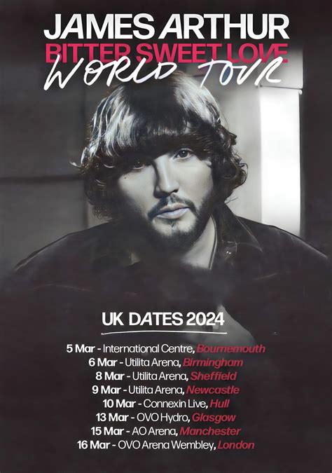 James Arthur Uk Tour 2024 Trixi Gayleen