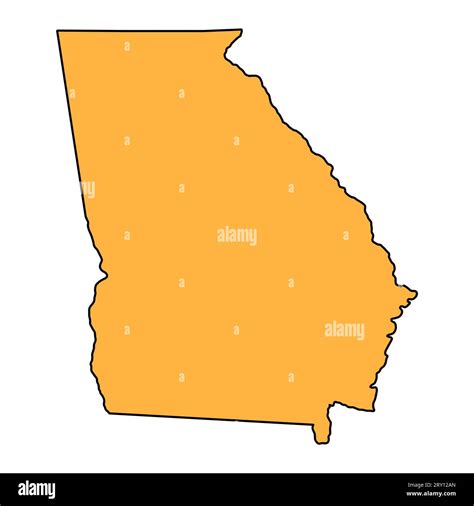 Georgia Map Shape United States Of America Flat Concept Icon Symbol