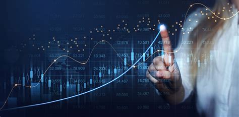 Trader Analyzing Data On Virtual Screenprice Graph And Indicator Stock