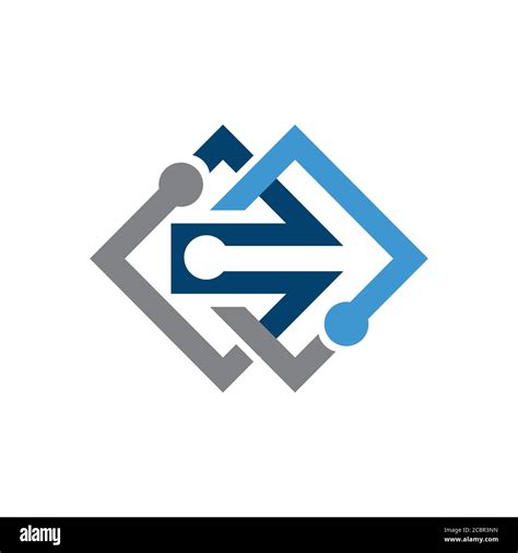 Encrypted Data Cyber Security Logo Design Vector Algoritm Digital Tech