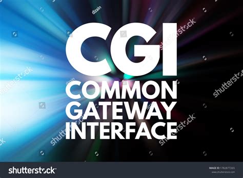 Cgi Common Gateway Interface Provides Middleware Stock Illustration