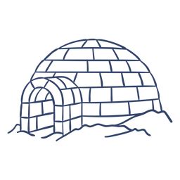 Diseño PNG Y SVG De Golpe De Iglú ártico Para Camisetas